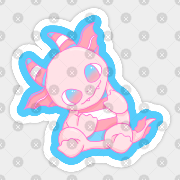 Trans Pride Dragon Transgender Transgender Dragon Sticker Teepublic